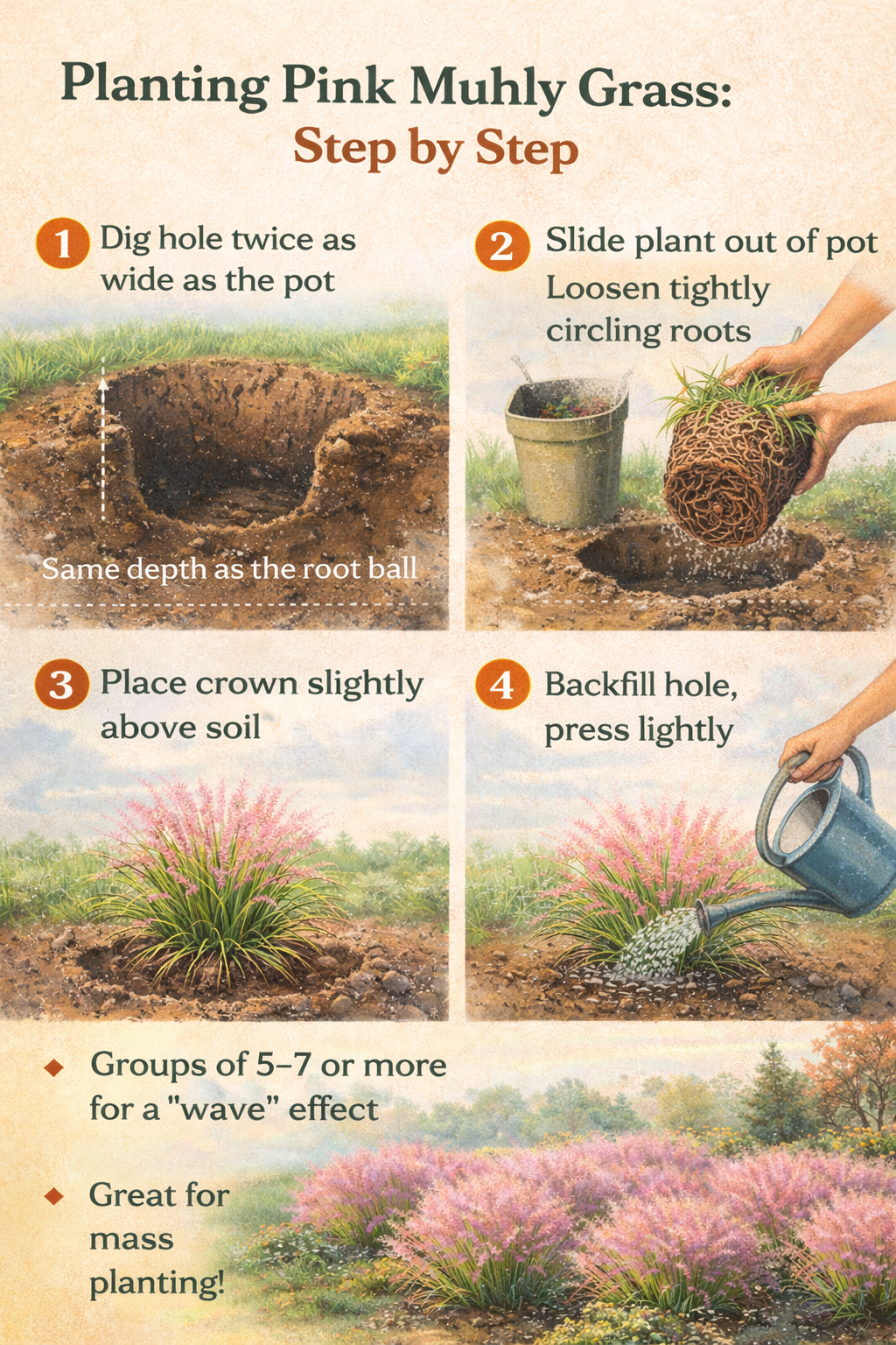 Pink Muhly Grass - Planting, Care and Landscaping Guide
